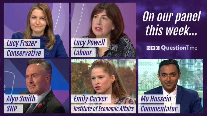 Who's on Question Time Tonight? #BBCQT – Guido Fawkes