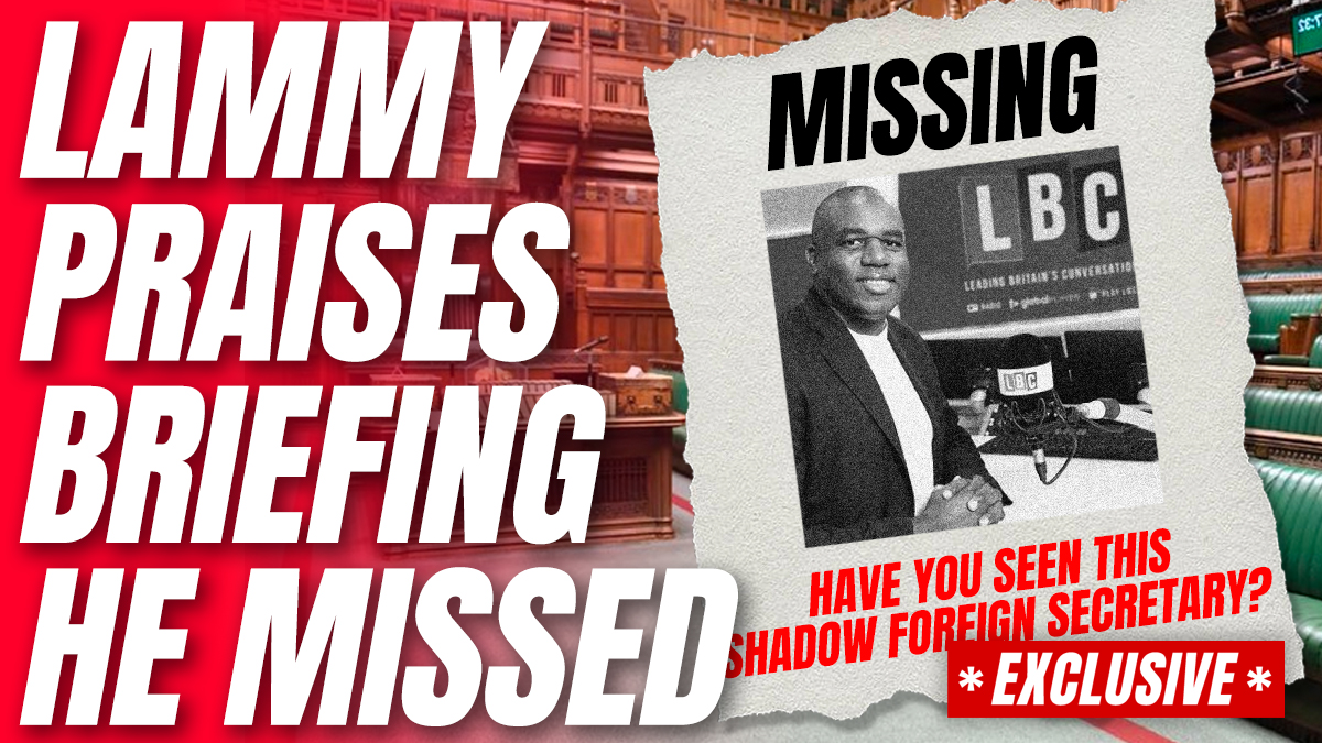 David Lammy Makes Time for LBC Show, Misses Russia Intelligence ...