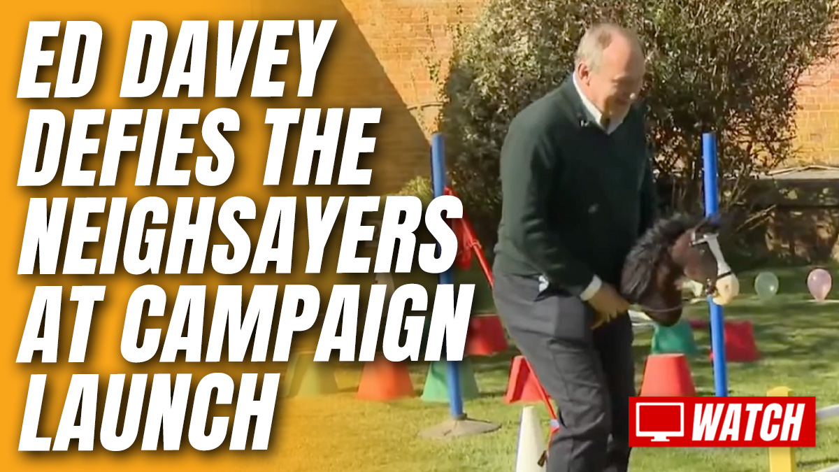 Ed Davey Laughs Maniacally on Hobby Horse to Launch LibDem Locals ...