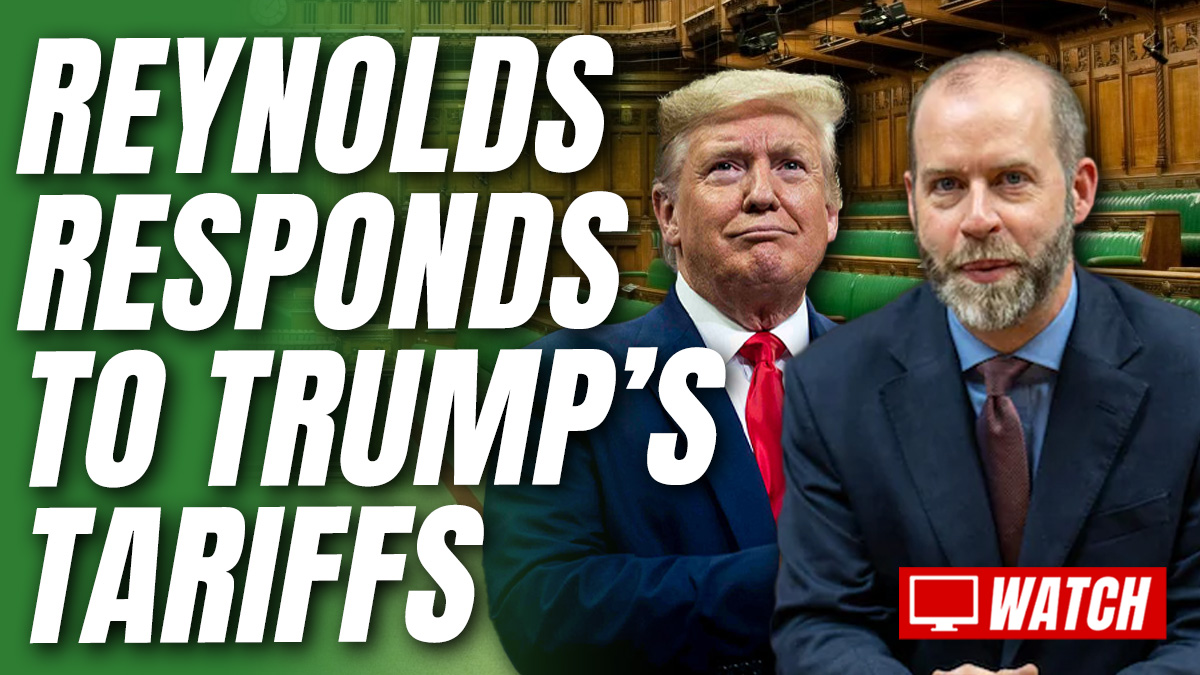 Jonathan Reynolds Responds to Trump Tariffs Announcement – Guido Fawkes
