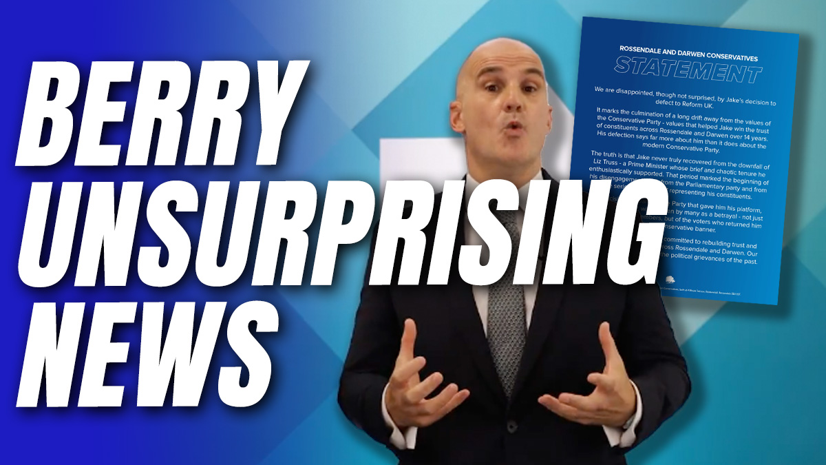 Tory-Reform Spat Over 'Unsurprising' Jake Berry Defection – Guido Fawkes